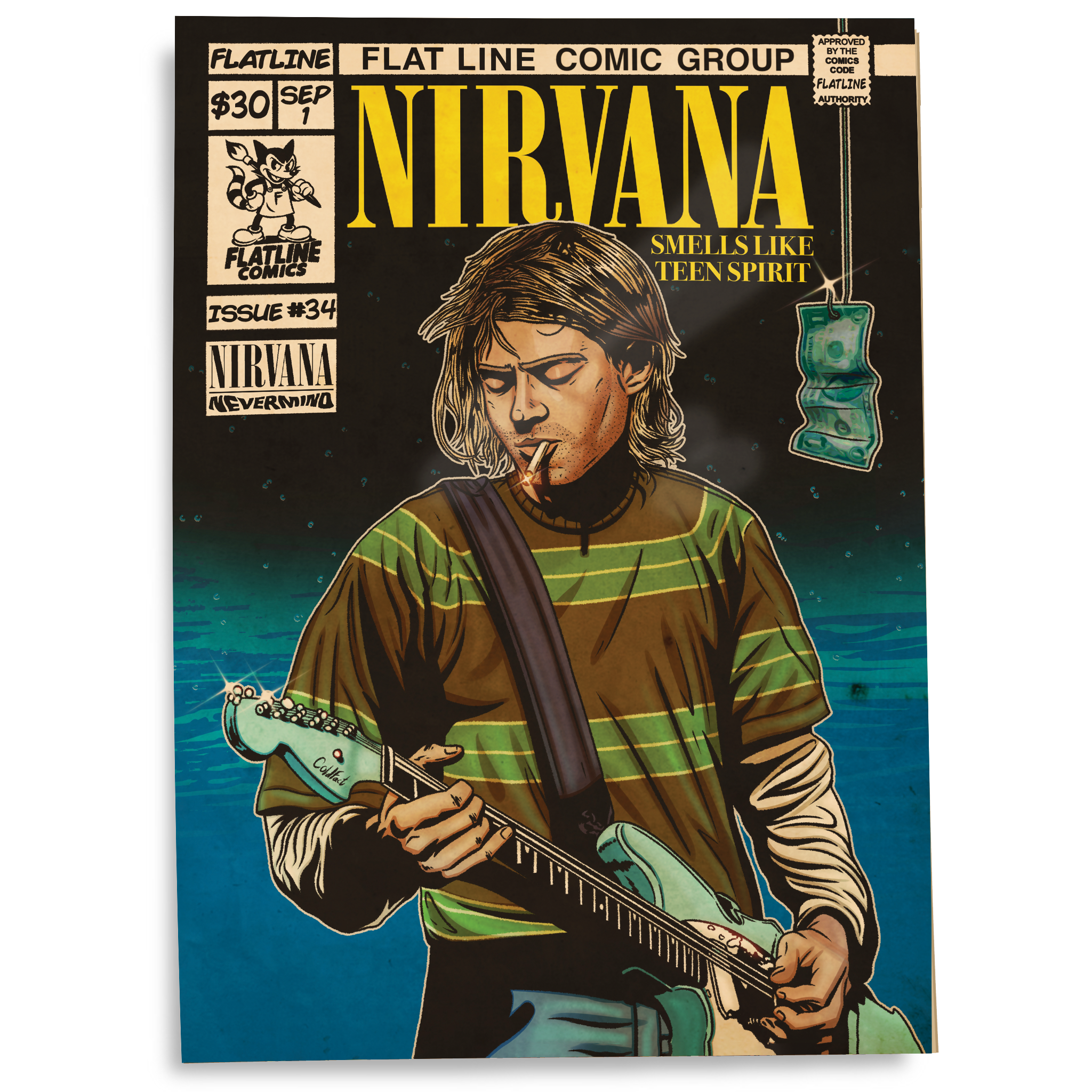 Smells ‍Like ‍Teen ‍Spirit ‍- ‍Parody ‍Comic – FLATLINE